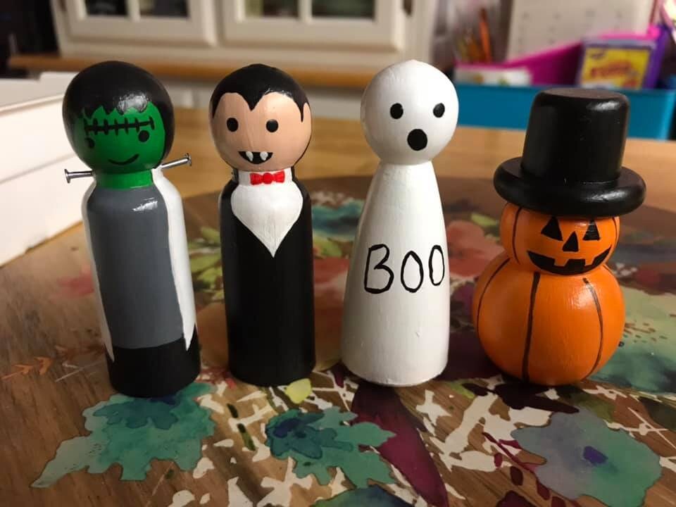 Halloween Peg Dolls - Etsy