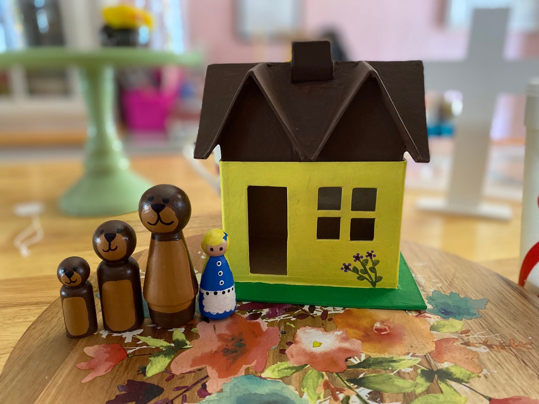 Goldilocks and the Three Bears Play Set Including House - Etsy