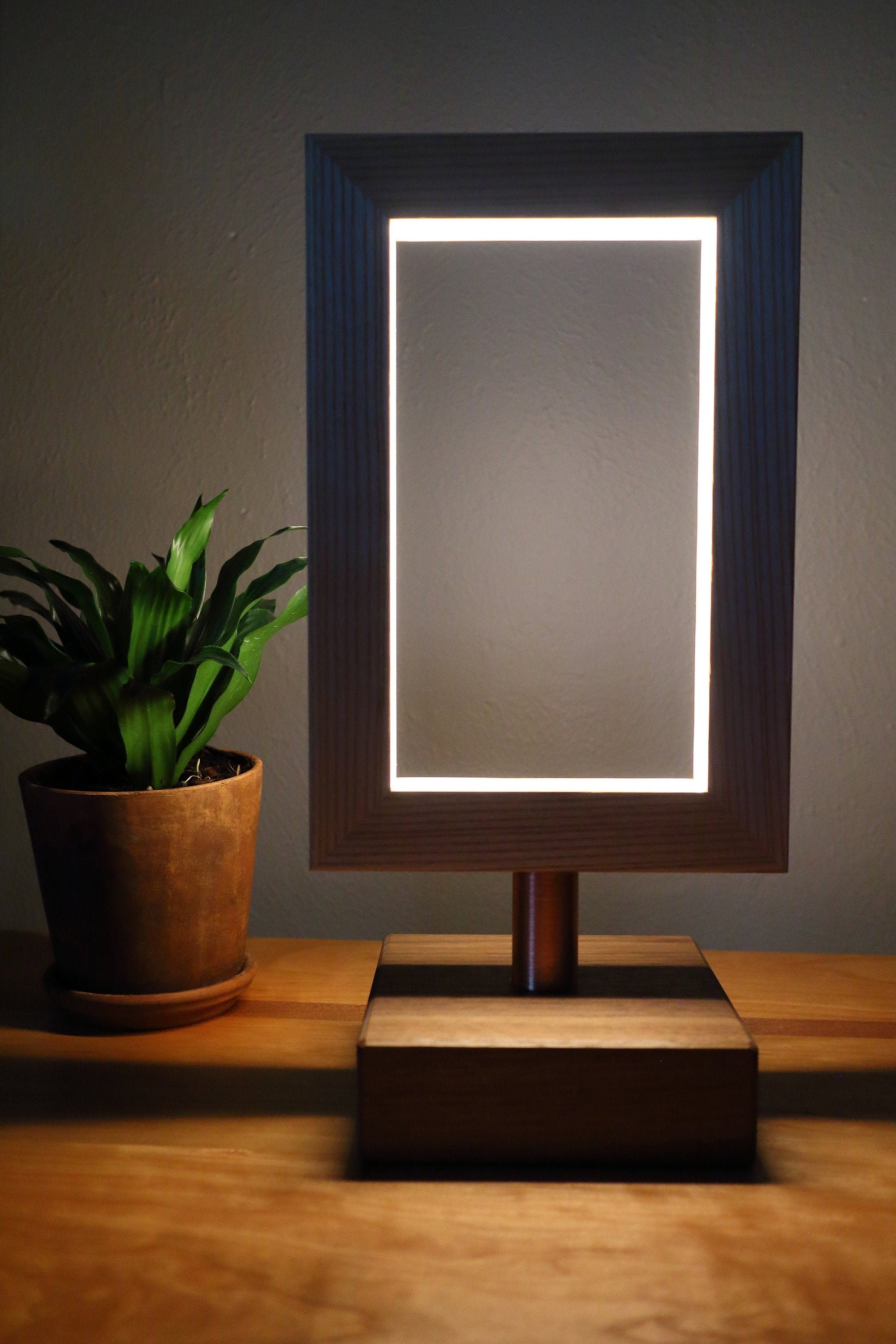 Wooden Desk/table LED Lamp - Etsy