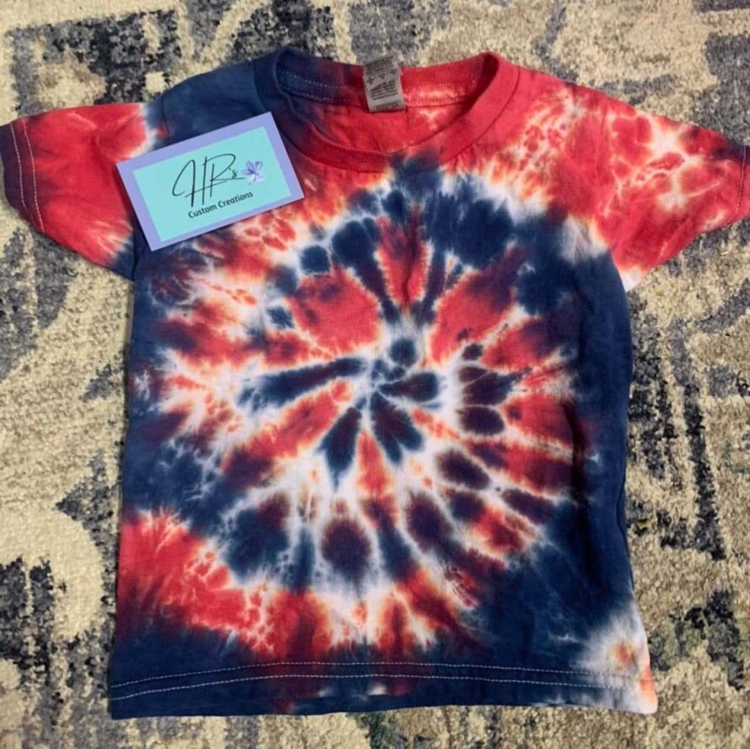 Red White and Blue Tie Dye - Etsy
