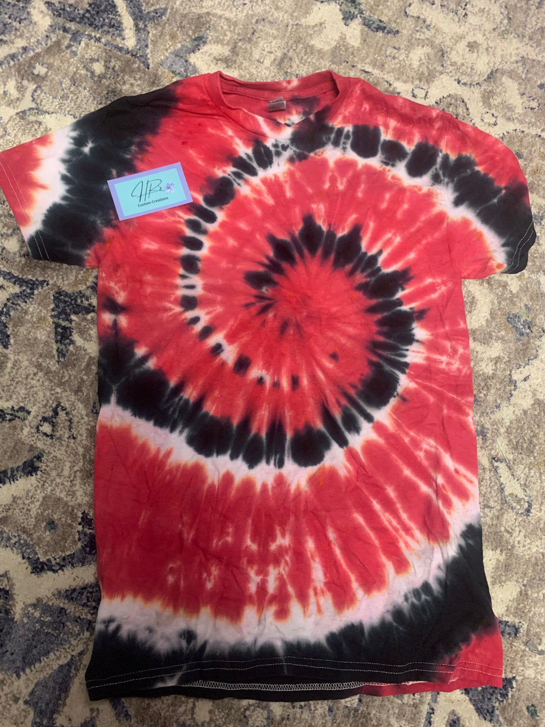 Red and Black Tie Dye - Etsy