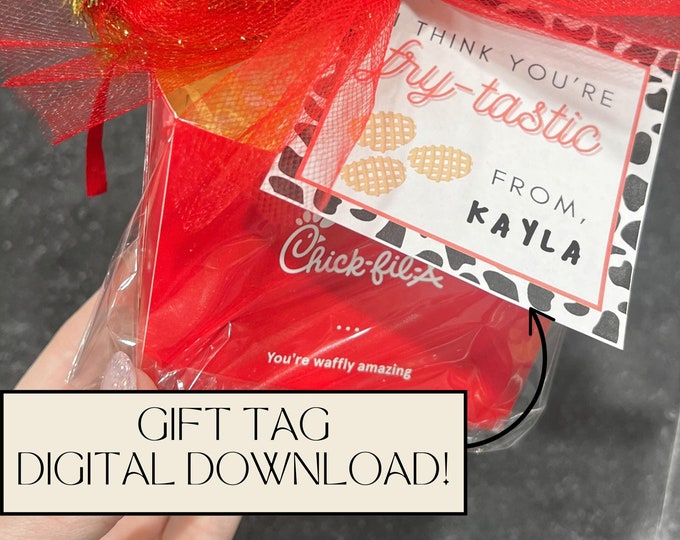 Digital Download Gift Tag I Think You're Fry-tastic Thank You Teacher ...