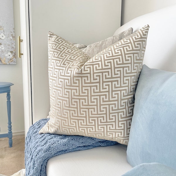 Greek Key Pillow - Etsy