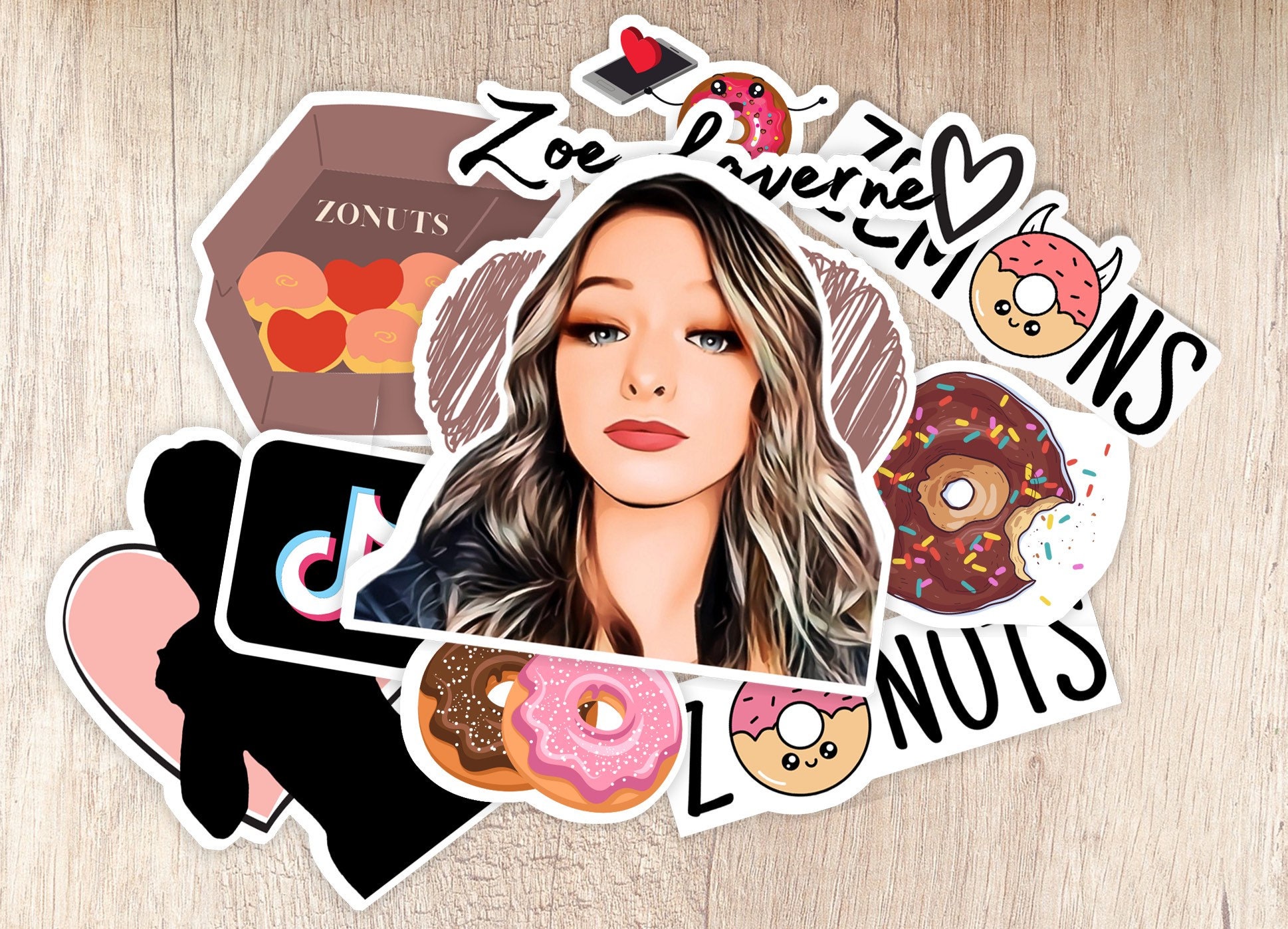 Zoe Laverne Tiktok Glossy Sticker Pack - 10 Zoe Stickers - Zonuts ...