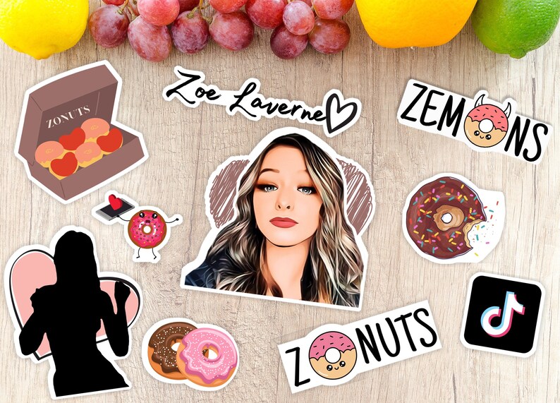 Zoe Laverne Tiktok Glossy Sticker Pack 10 Zoe Stickers - Etsy