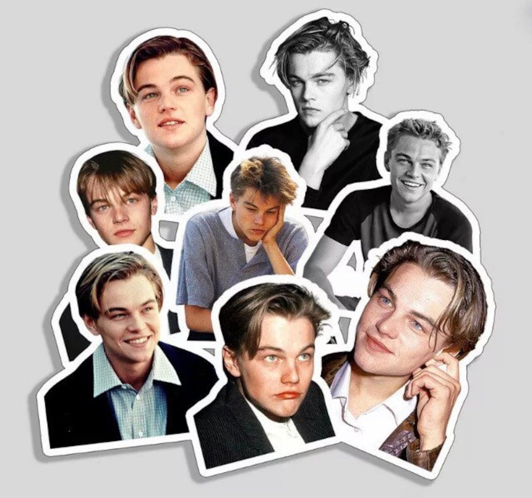 Young Leonardo Dicaprio Glossy Sticker Pack - Leo Di Caprio Aesthetic ...