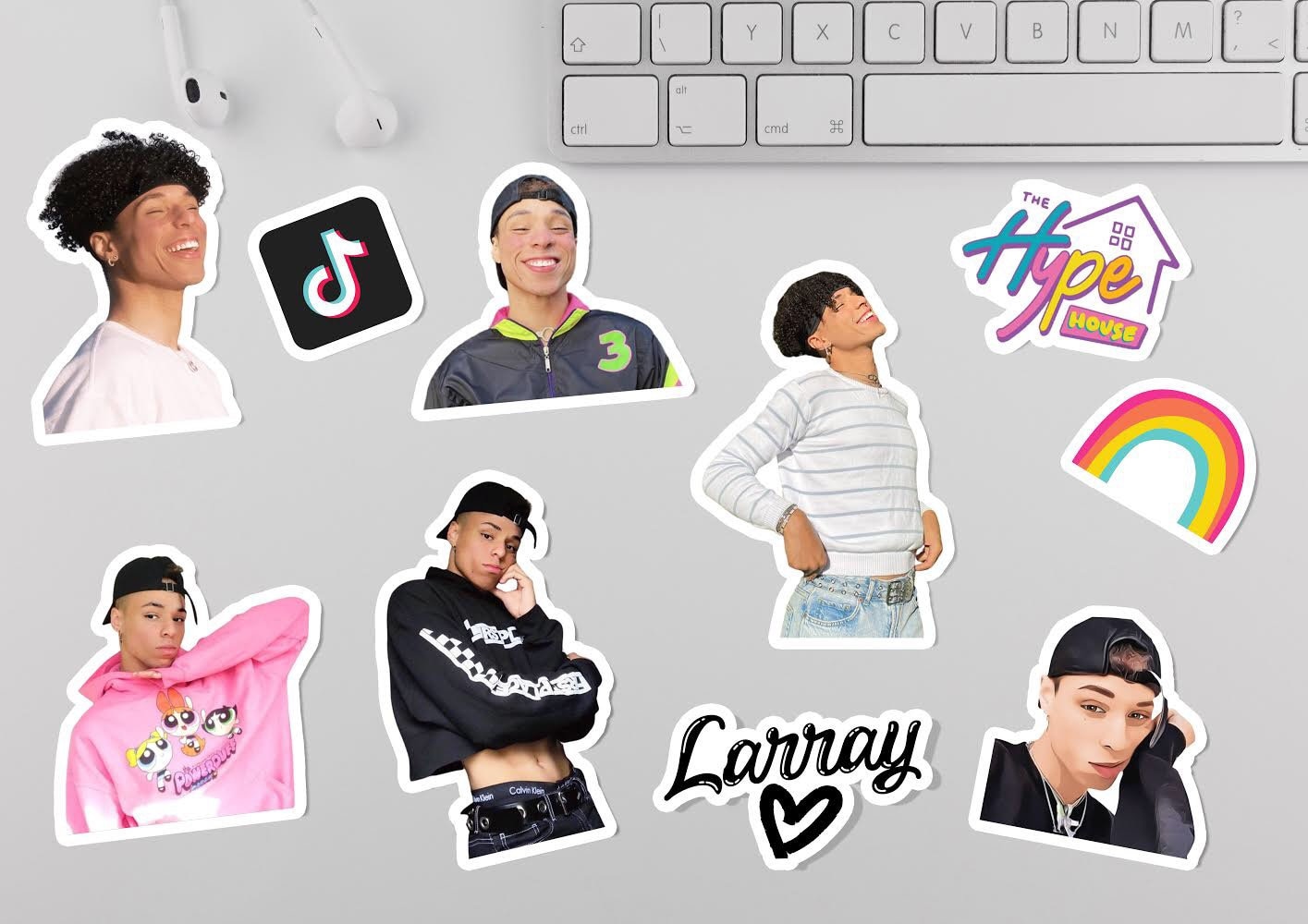 Larray TikTok Glossy Sticker Pack 10 Larri Merritt Stickers | Etsy