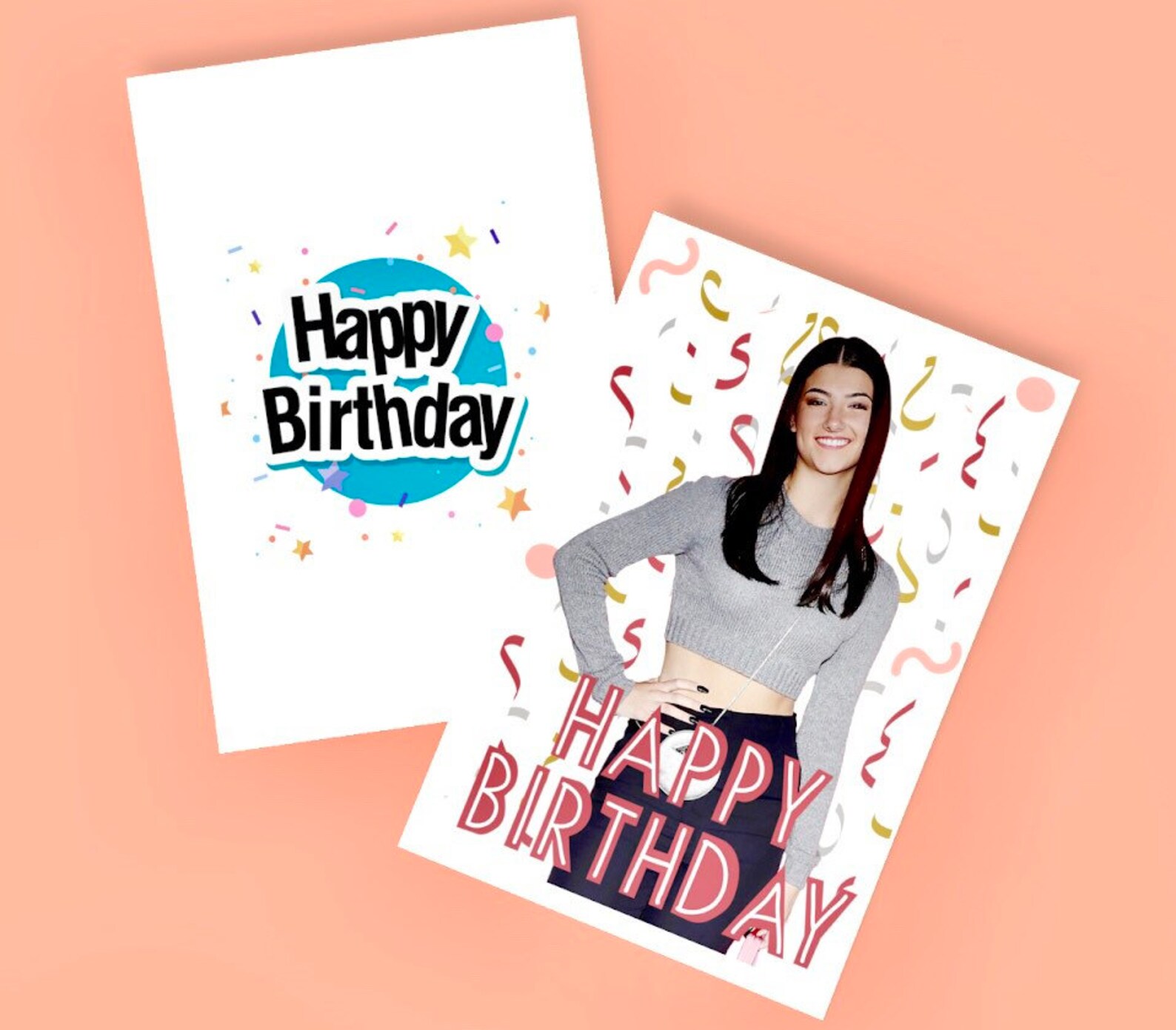 Charli Damelio Tiktok Happy Birthday Card Charli Damelio - Etsy