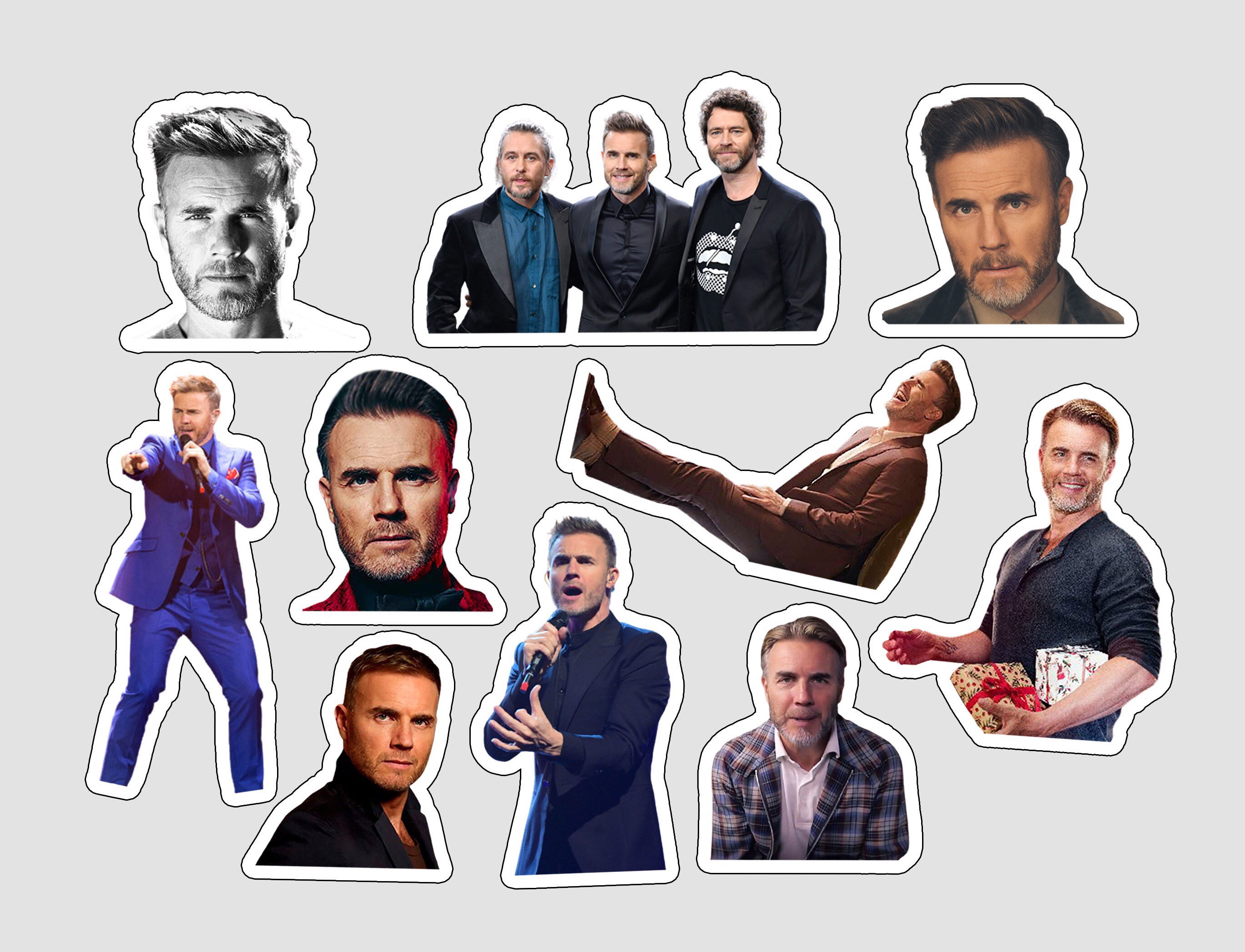 Gary Barlow Glossy Sticker Pack - 10 Stickers, Birthday, Gifts ...