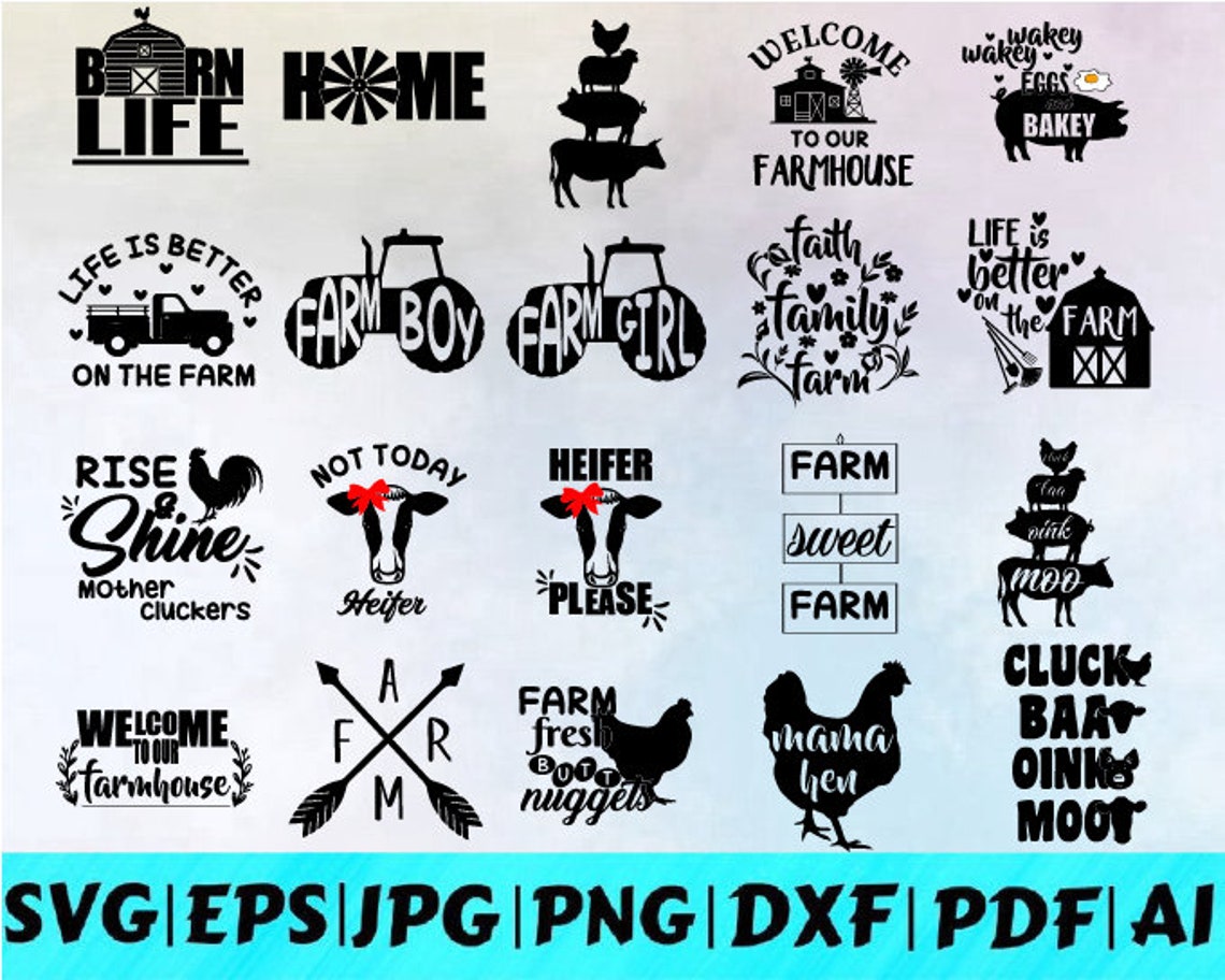 Farm Svg / Farm Bundle / Farmhouse Svg / Farm Quotes Svg / - Etsy