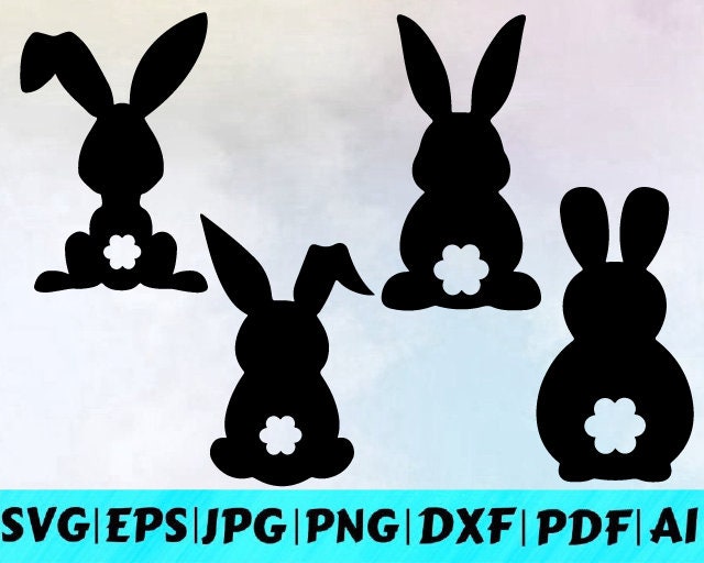 Bunny Silhouette / Bunny Svg / Rabbit Svg / Easter Bunny Svg / Cricut ...