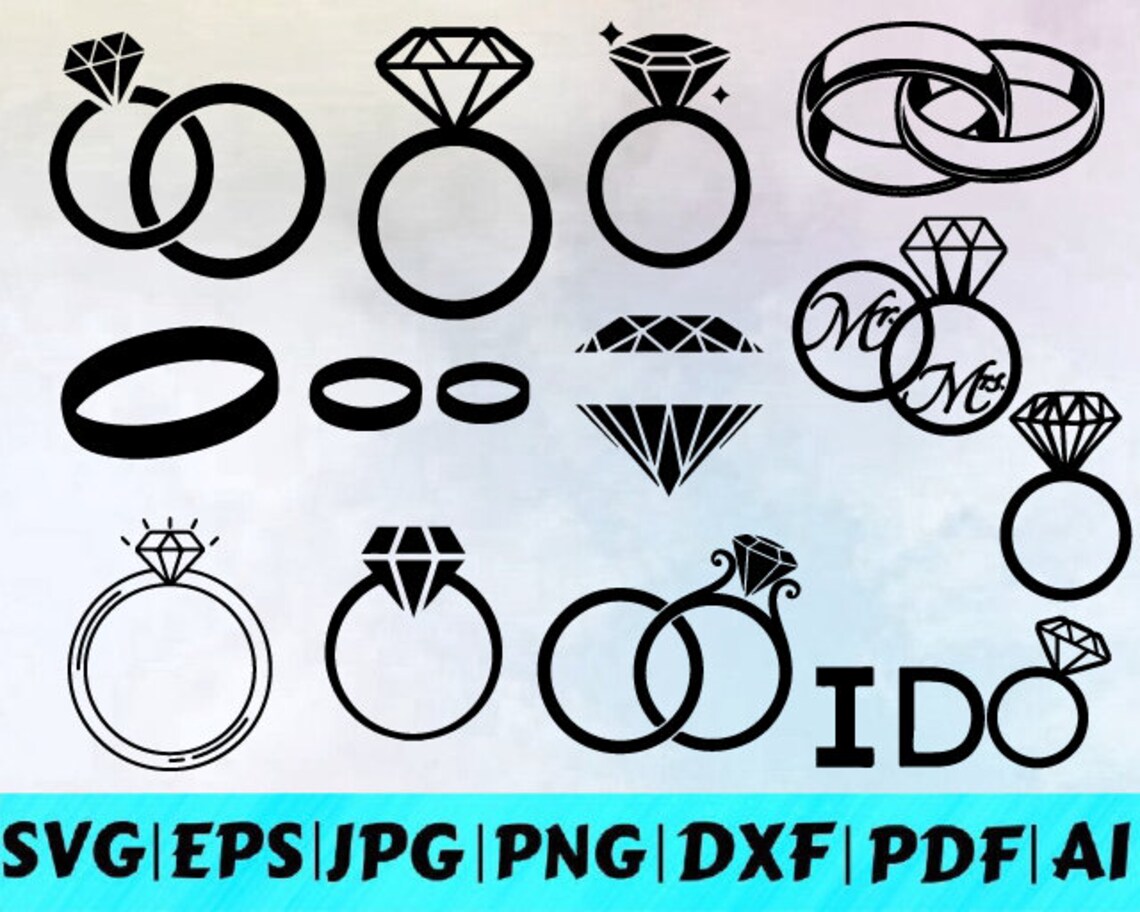Engagement Ring Svg / Diamont Ring Svg / Bride Svg / Engaged Svg ...