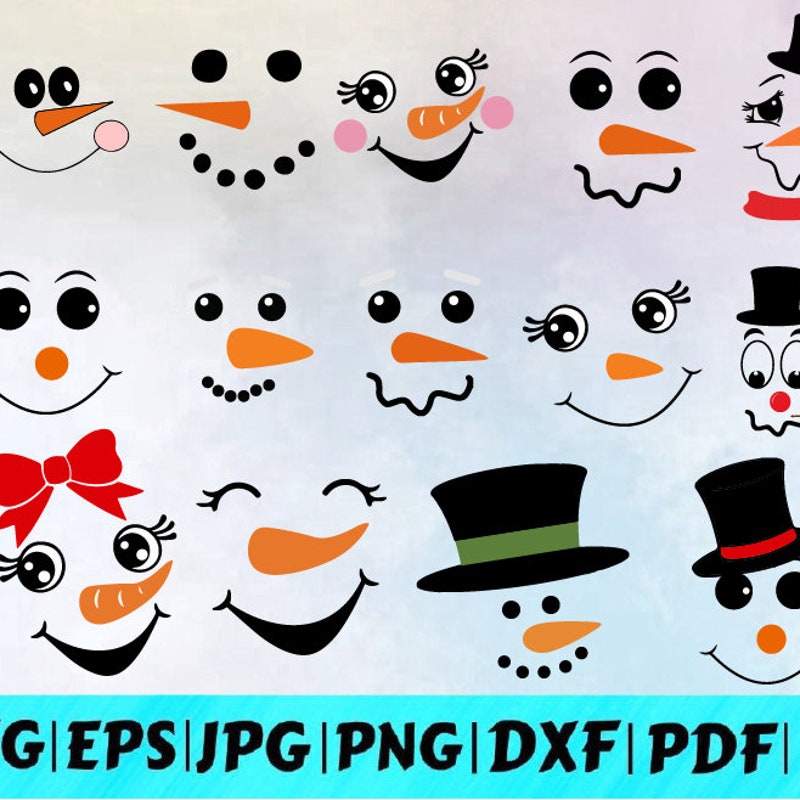 Snowman Svg - Etsy