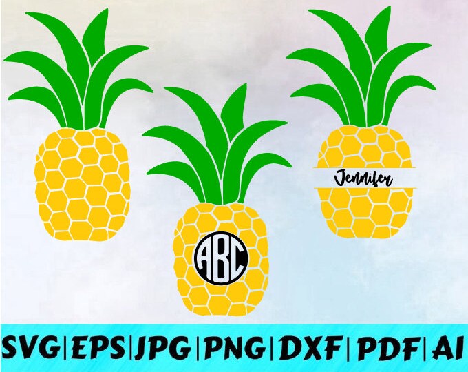 Pineapple Monogram SVG Pineapple Svg Summer Svg Tropical SVG Vacation ...