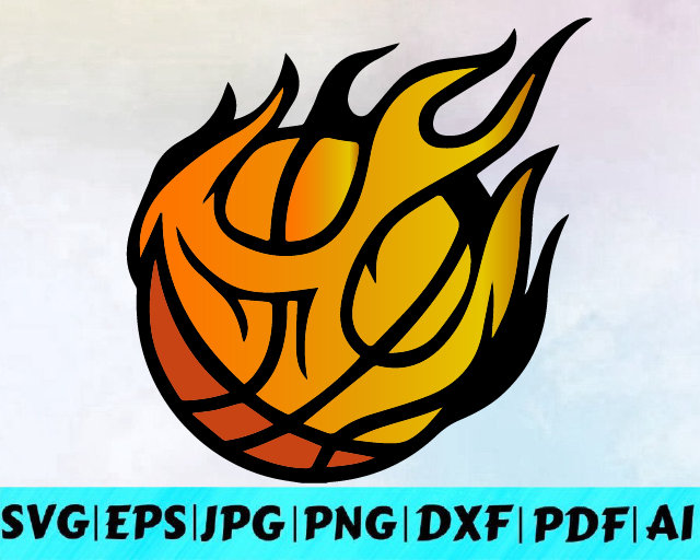 Basketball Svg / Flame Svg / Fireball Svg / Fireball Clipart / Fire Svg ...