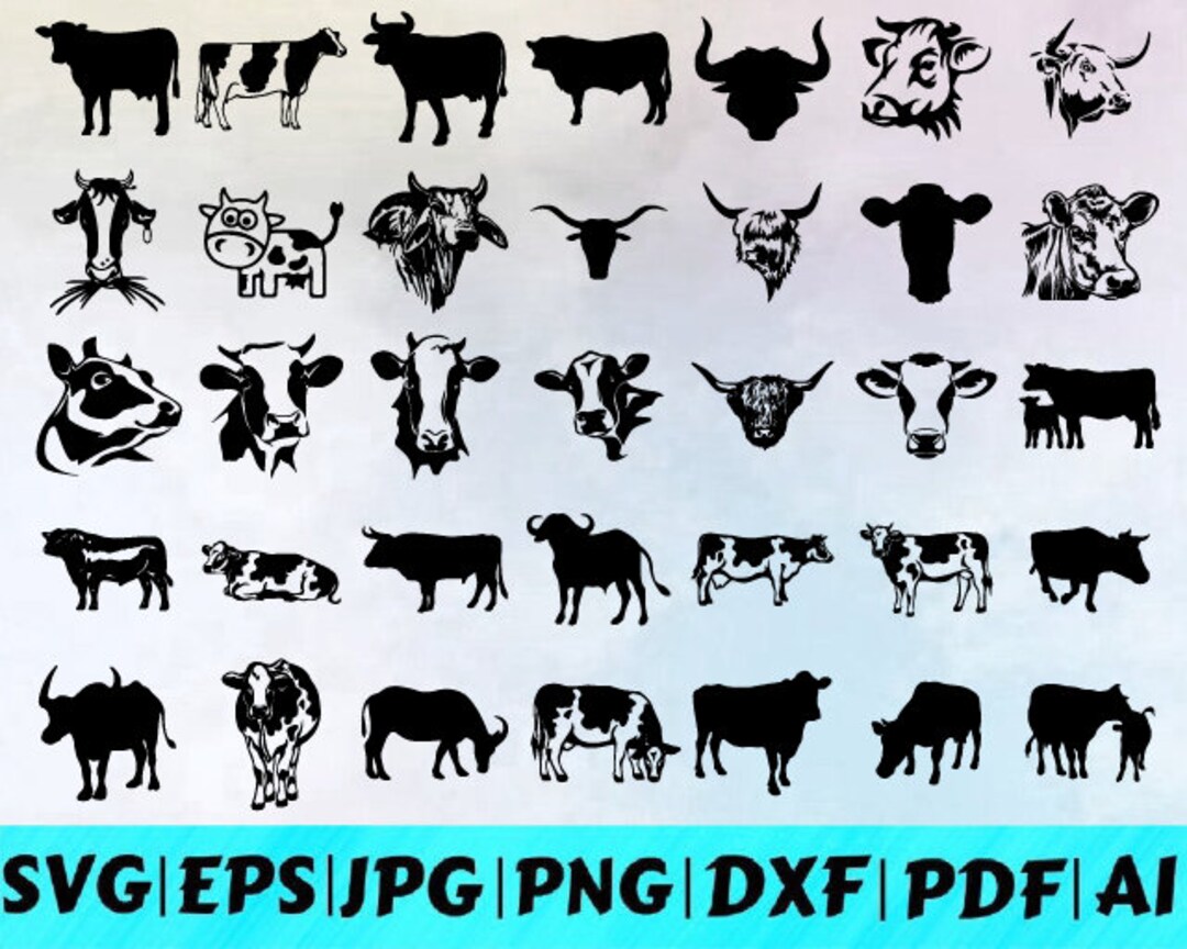 Cow Svg / Cute Cow Svg / Farm Animal Svg / Cow Head Svg / Farm Svg ...