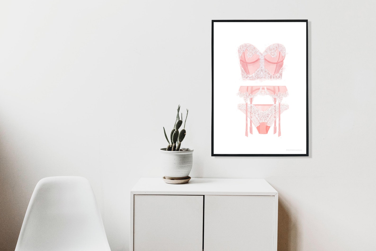 Lingerie Art Print | Lingerie Illustration| Fashion Illustration| Sexy ...