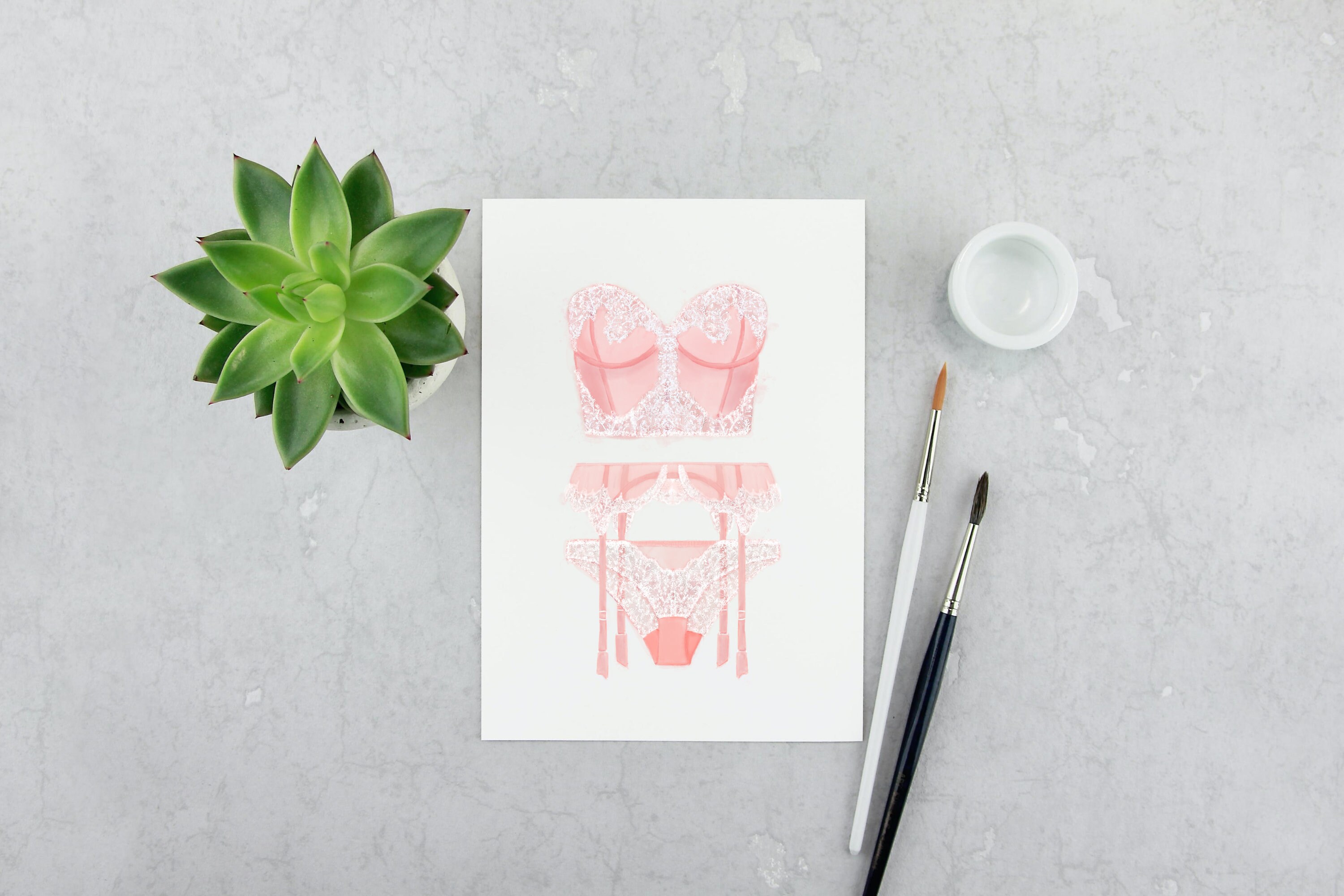 Lingerie Art Print | Lingerie Illustration| Fashion Illustration| Sexy ...