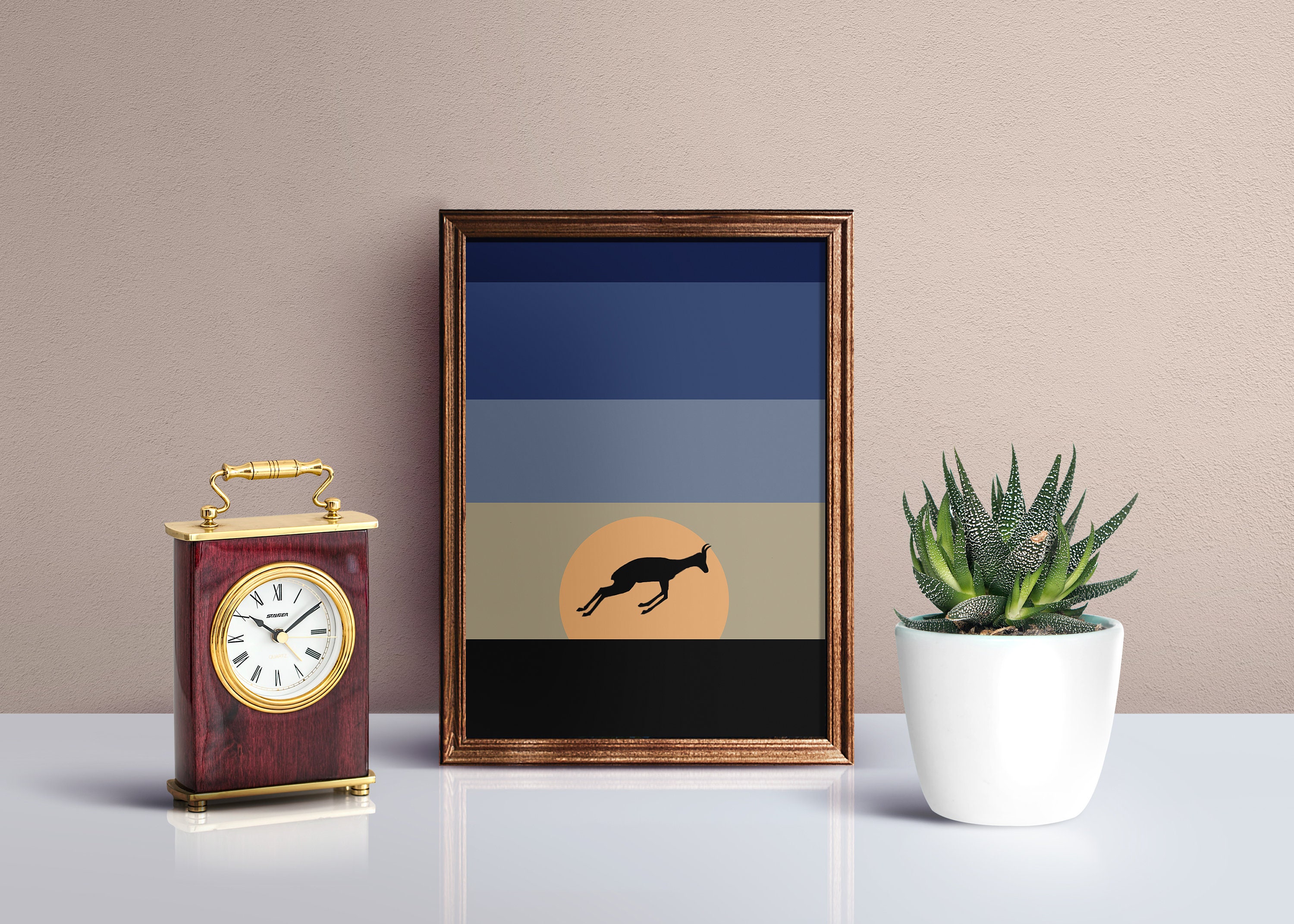 African Springbok, Africa, Nature Poster, Nature, Minimalist Poster ...