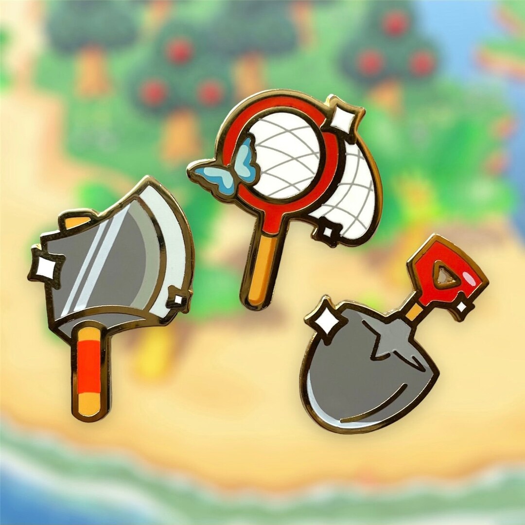 Island Tool Pins | Kawaii Hard Enamel Pin - Etsy