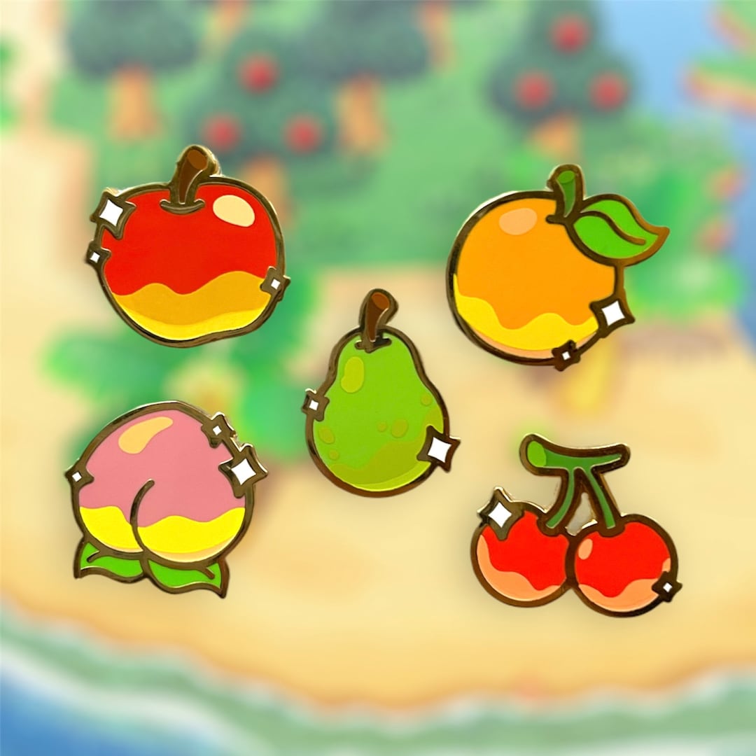 Island Fruit Pins | Kawaii Hard Enamel Pin - Etsy