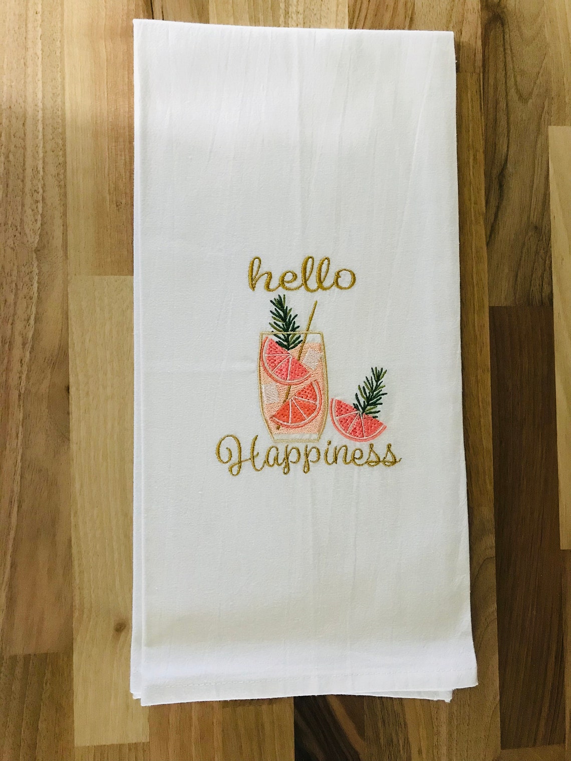 Gin Machine Embroidery Design | Gin Cocktail | Grapefruit | Rosemary ...