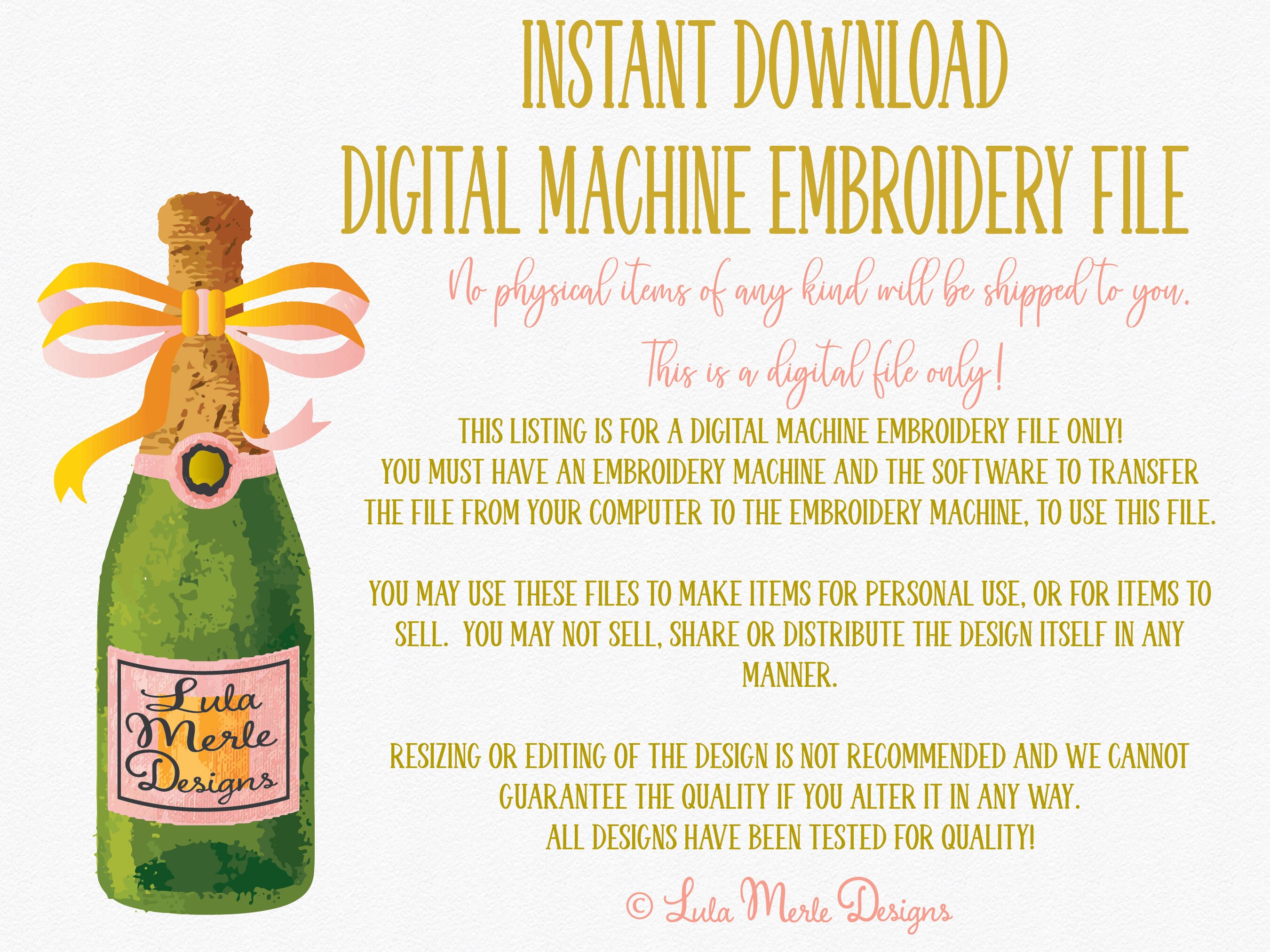 Gin Machine Embroidery Design | Gin Cocktail | Grapefruit | Rosemary ...