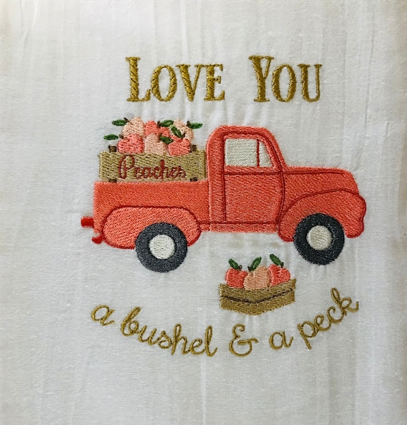 Peach Machine Embroidery Design Fruit Embroidery Vintage - Etsy