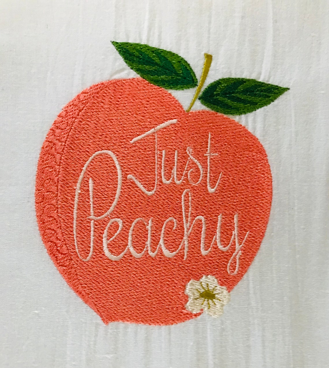 Just Peachy Embroidery Design | Digital Machine Embroidery | Peach ...