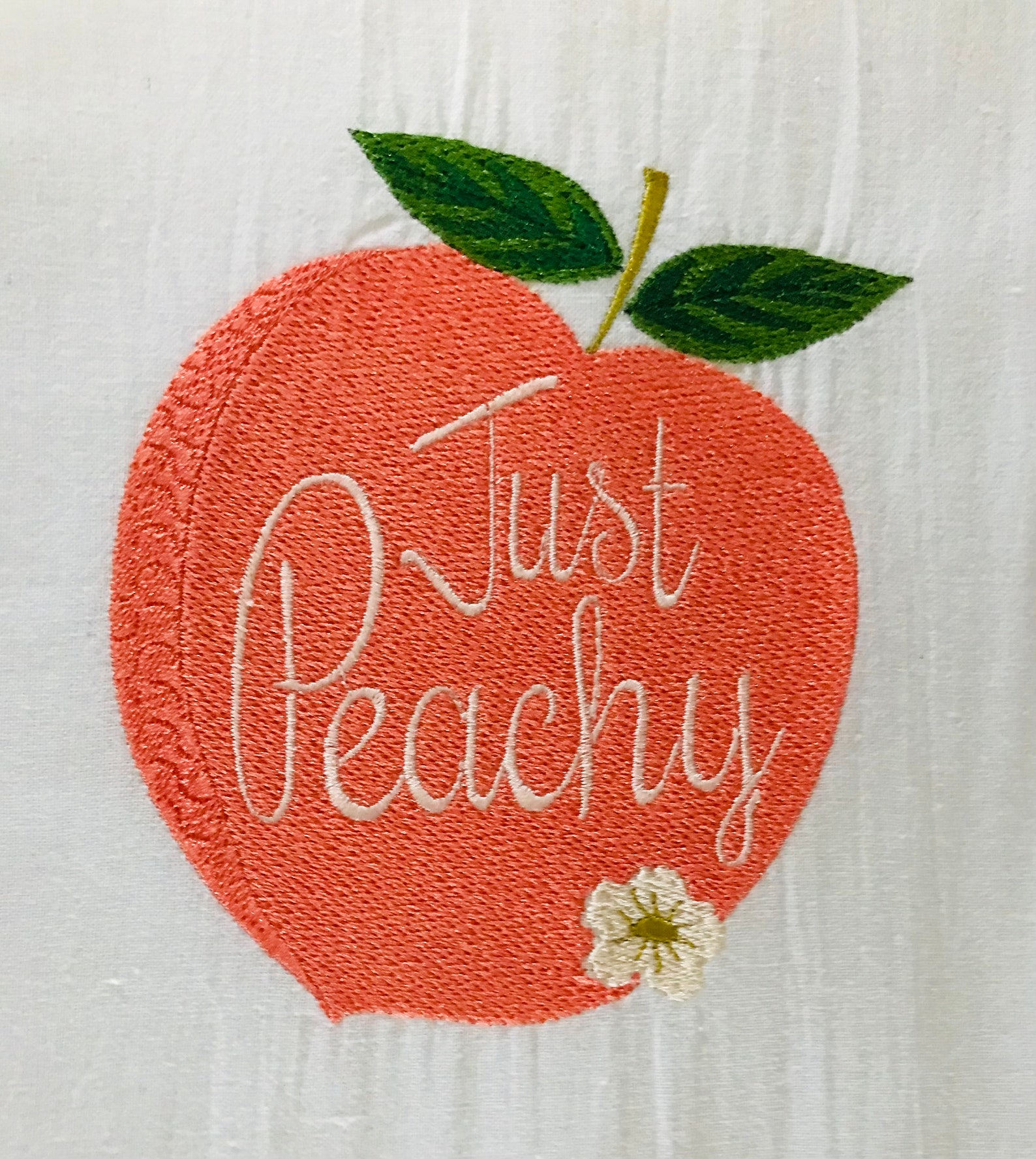 Just Peachy Embroidery Design | Digital Machine Embroidery | Peach ...