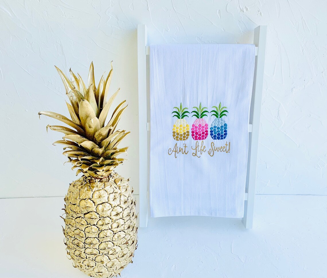 Pineapple Machine Embroidery Design Instant Download Beach - Etsy
