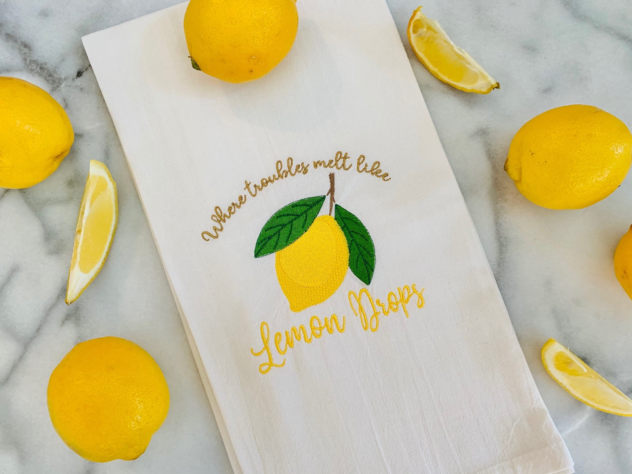 Lemon Embroidery Design Limoncello Embroidery Lemon Branch - Etsy