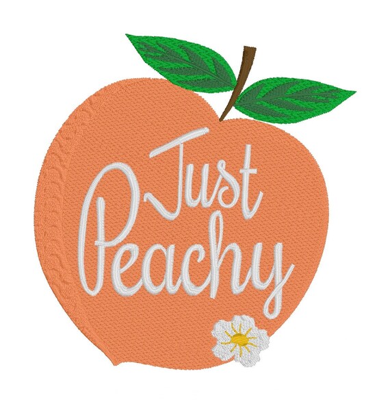 Just Peachy Embroidery Design Digital Machine Embroidery - Etsy