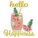 Gin Machine Embroidery Design | Gin Cocktail | Grapefruit | Rosemary ...