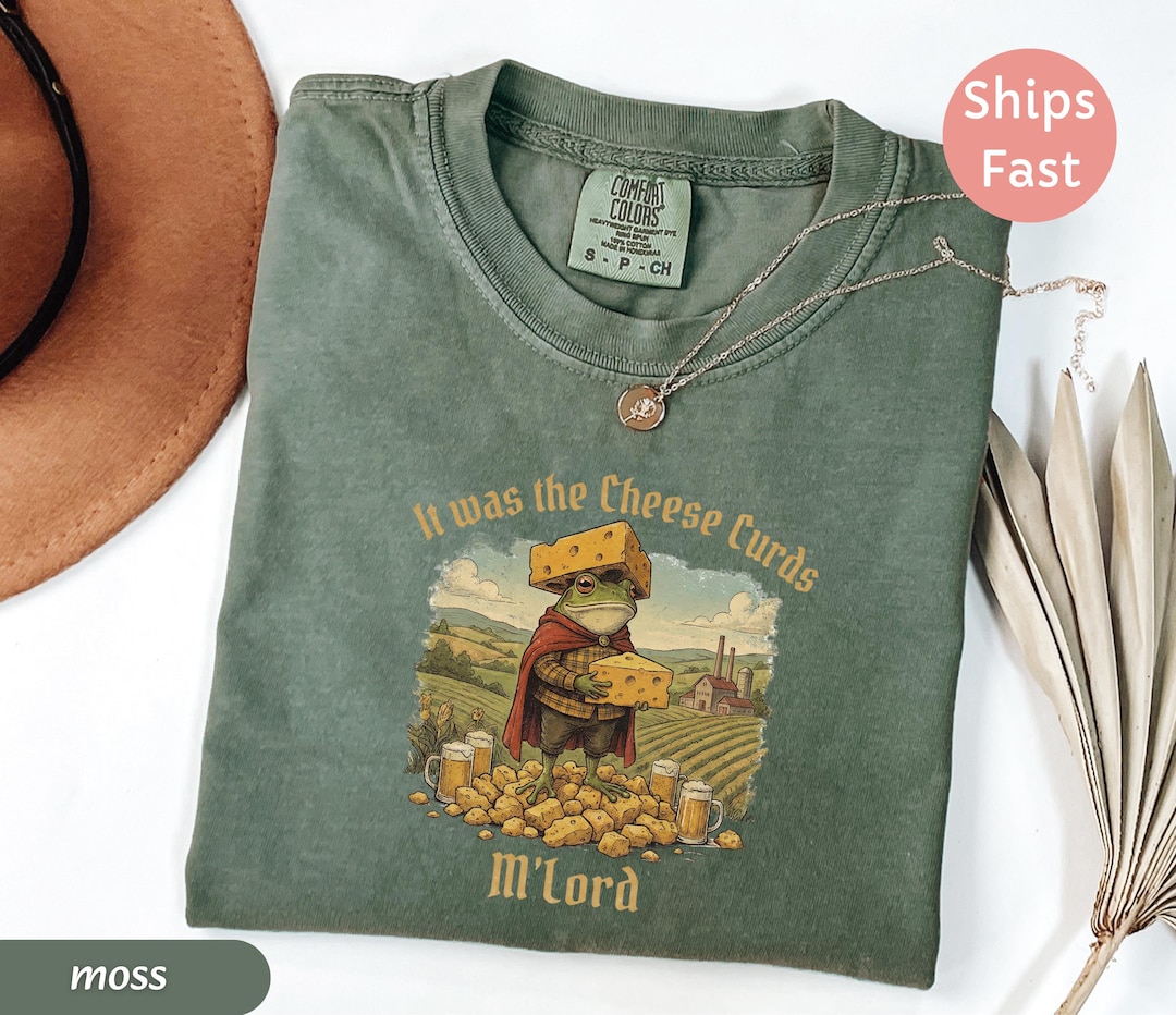 Funny Cheese Curds Frog Comfort Colors Shirt, Wisconsin Meme Tee - Etsy