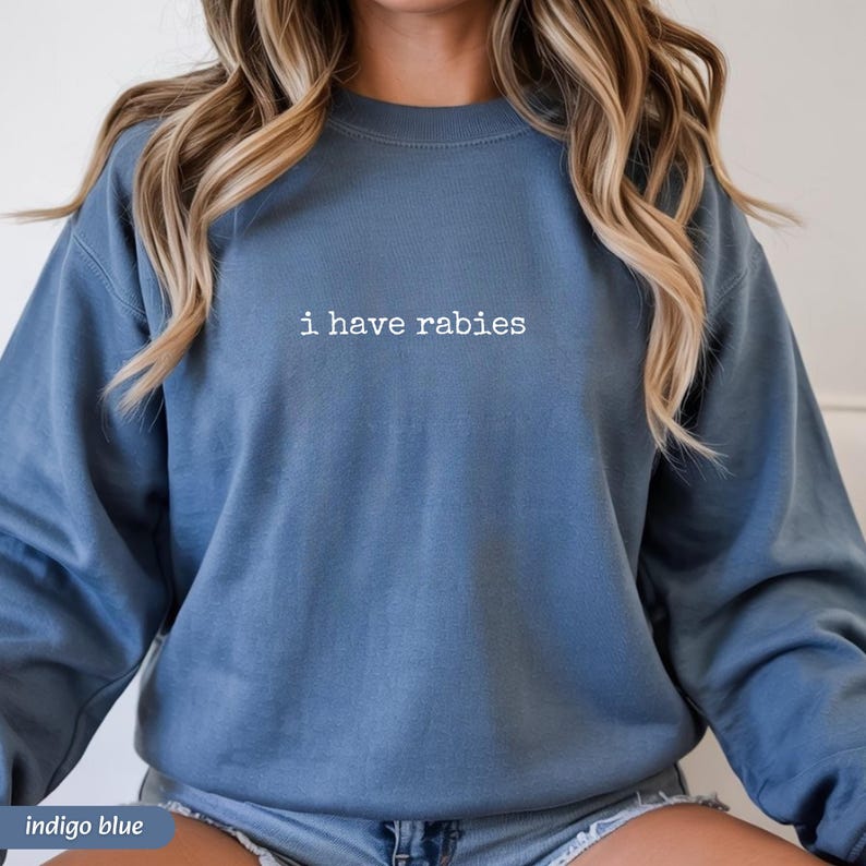 I Have Rabies Meme Sweatshirt - Funny Gen Z Feral Core Pullover - Etsy