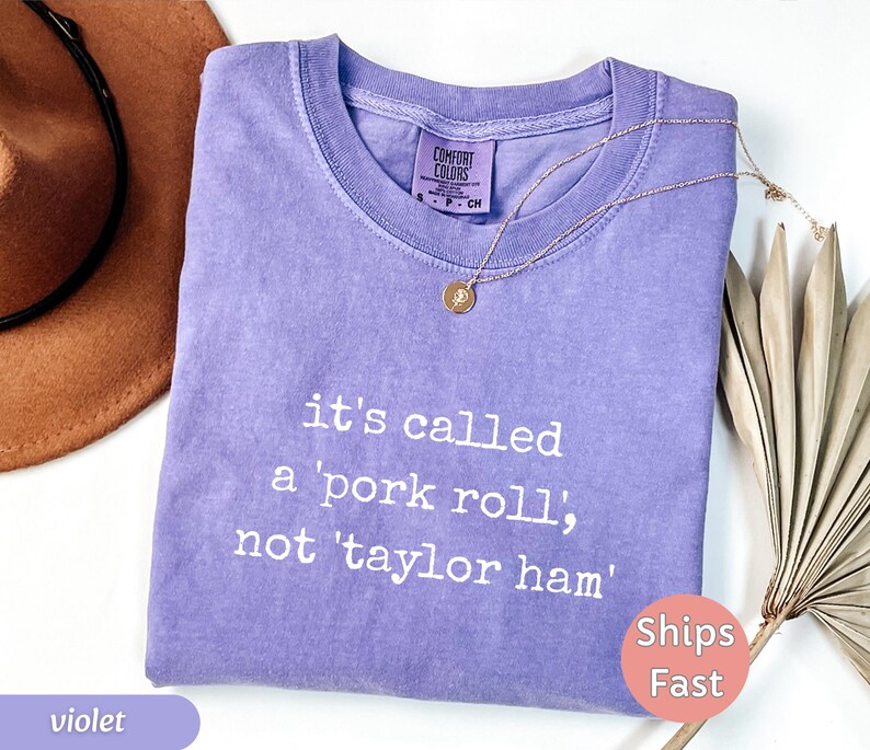 Comfort Colors Pork Roll Vs Taylor Ham Shirt - Funny New Jersey Tee - Etsy