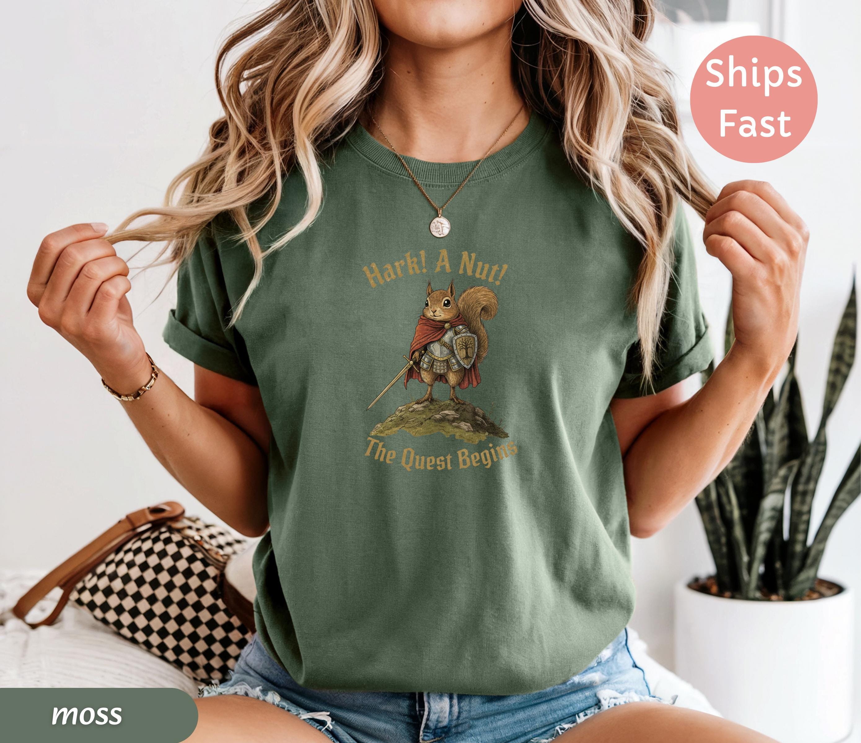 Funny Squirrel Knight Comfort Colors Shirt, RPG Paladin Tee - Etsy
