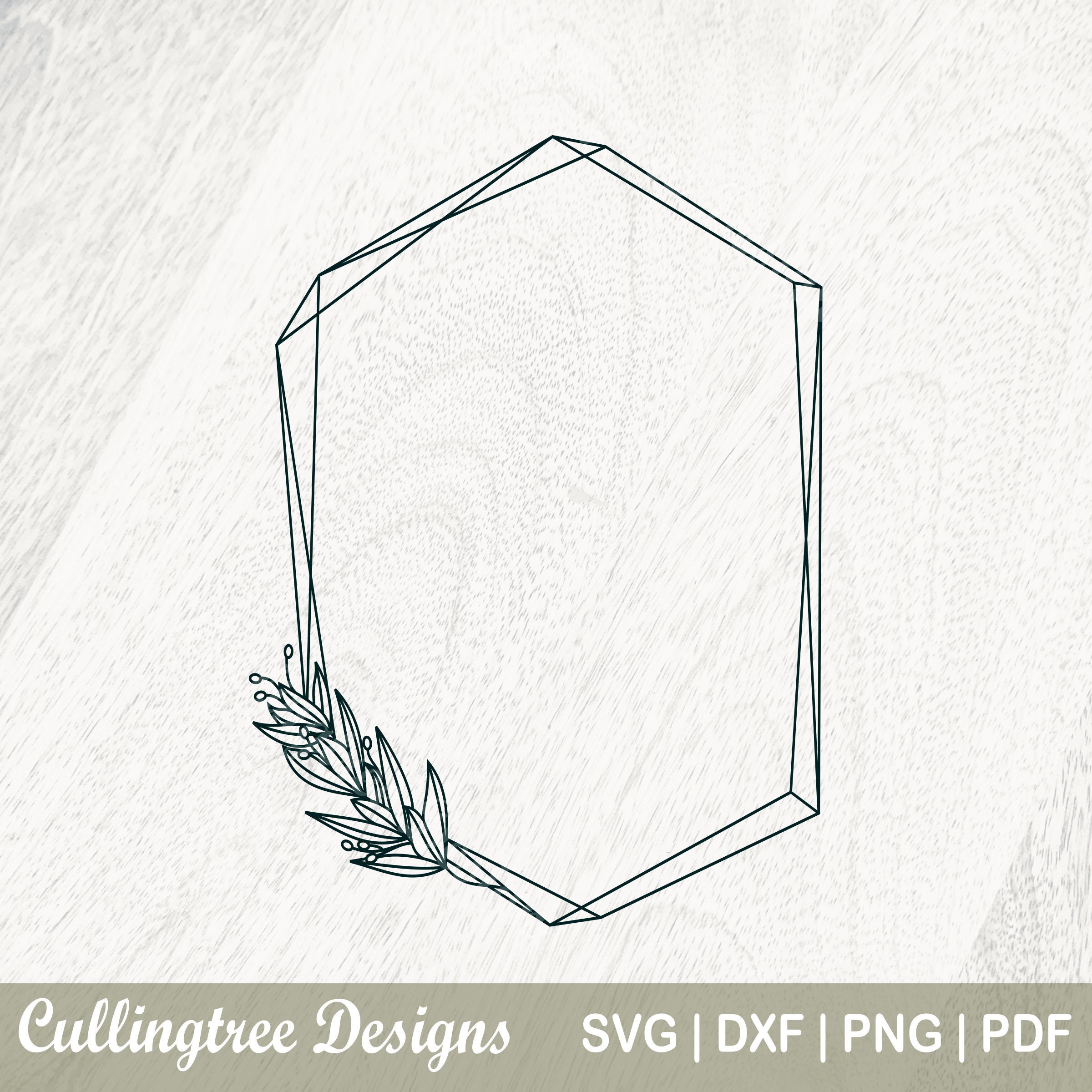 Geometric Leaf Frame, Geometric Frame, Geometric Border, Hexagon Frame ...