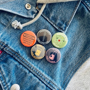 Laboratory Pin Button Set Set of 5 - Etsy