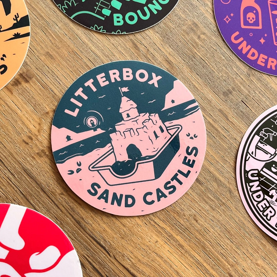 Litter Box Sand Castles Sticker - Etsy