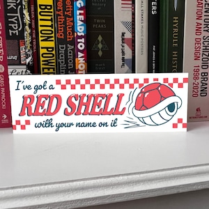 Red Shell With Your Name on It | Bumper Sticker or Magnet | 9" X 3 ...