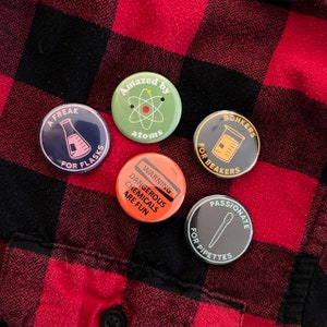 Laboratory Pin Button Set Set of 5 - Etsy