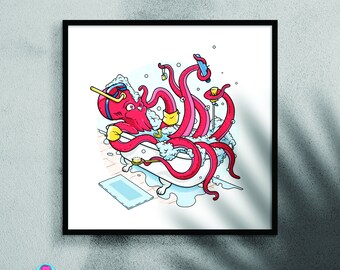 Bath Time Print - Etsy