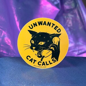 Unwanted Cat Calls Sticker - Etsy