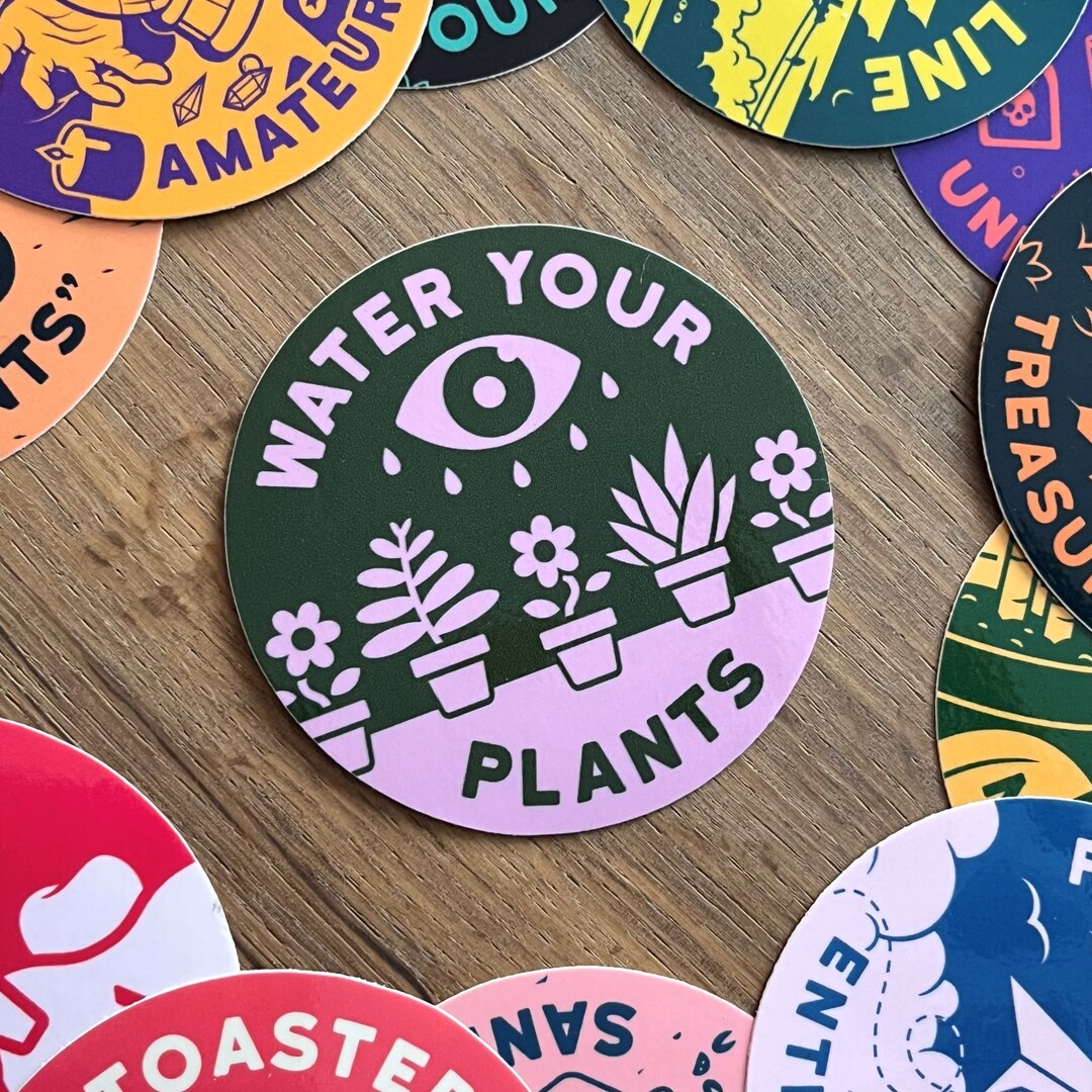 Water Your Plants | 3" Sticker | Vinyl | Plant Lover | Plant Mom | Safe ...