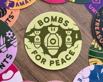 Books Not Bombs Peace and Anti-war Bumper Sticker / Decal or Magnet - Etsy