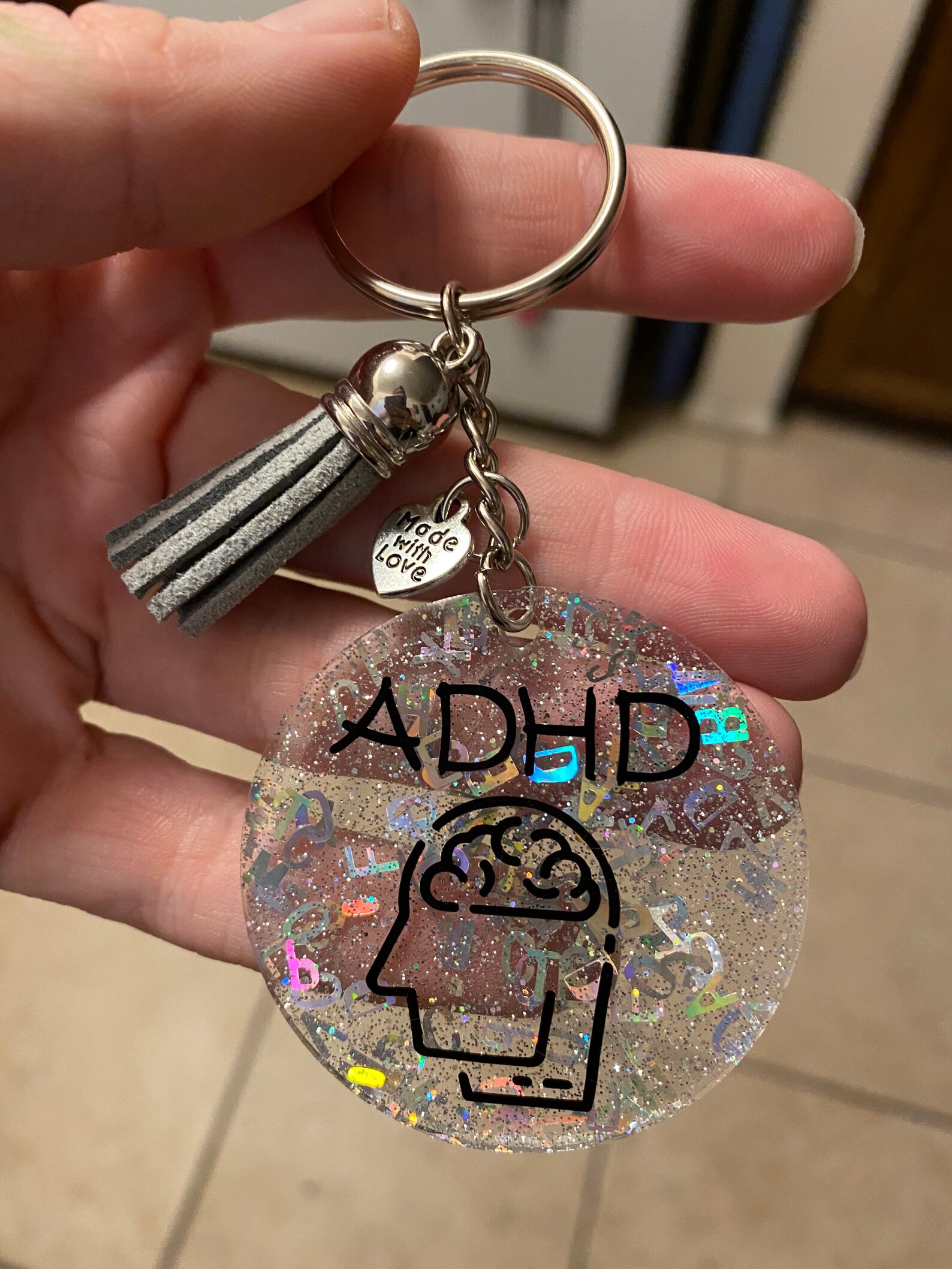 ADHD Brain Keychain Mental Health Birthday Gift Ideas | Etsy