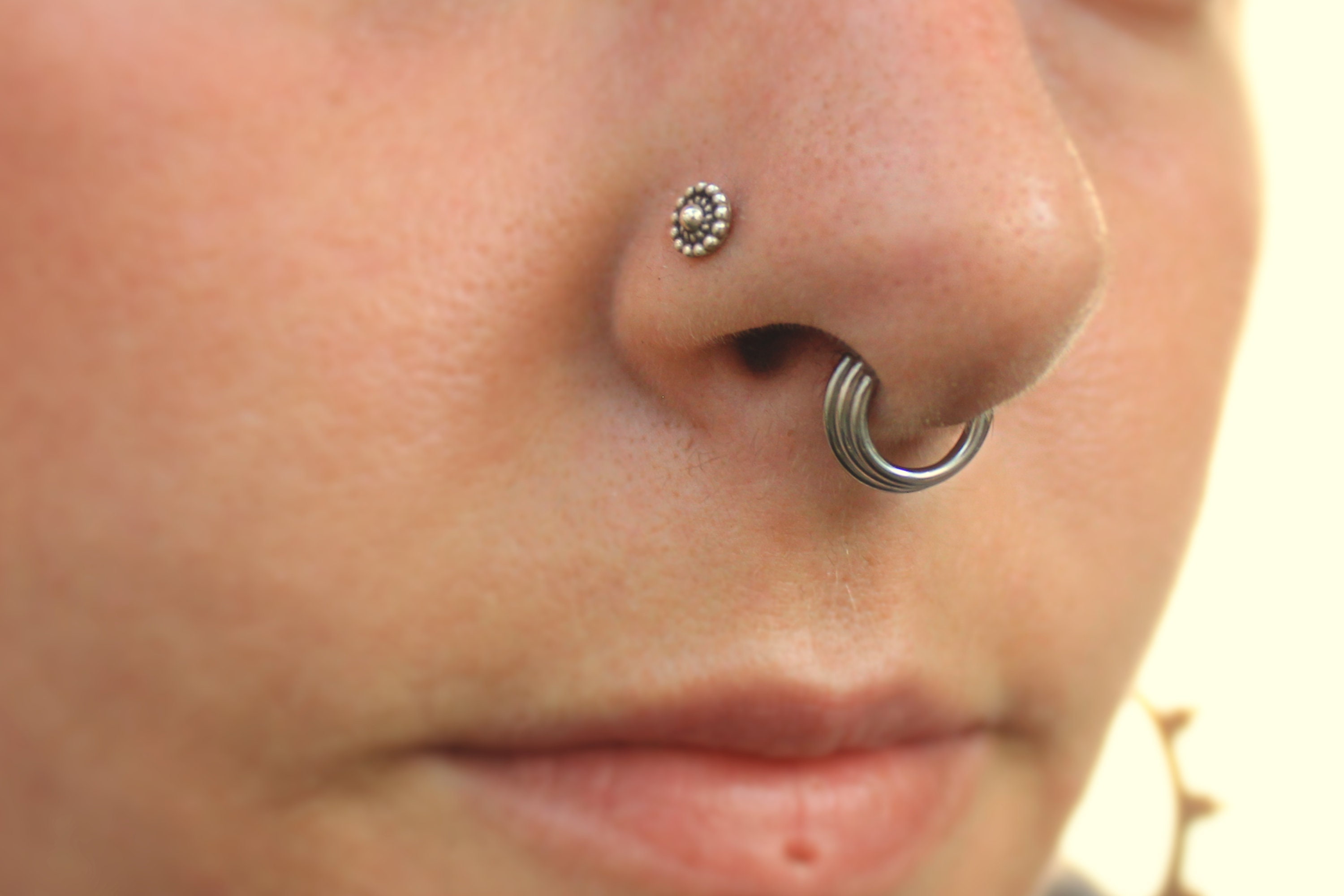 Layered Septum Ring Triple Tier Stacked Septum Clicker - Etsy