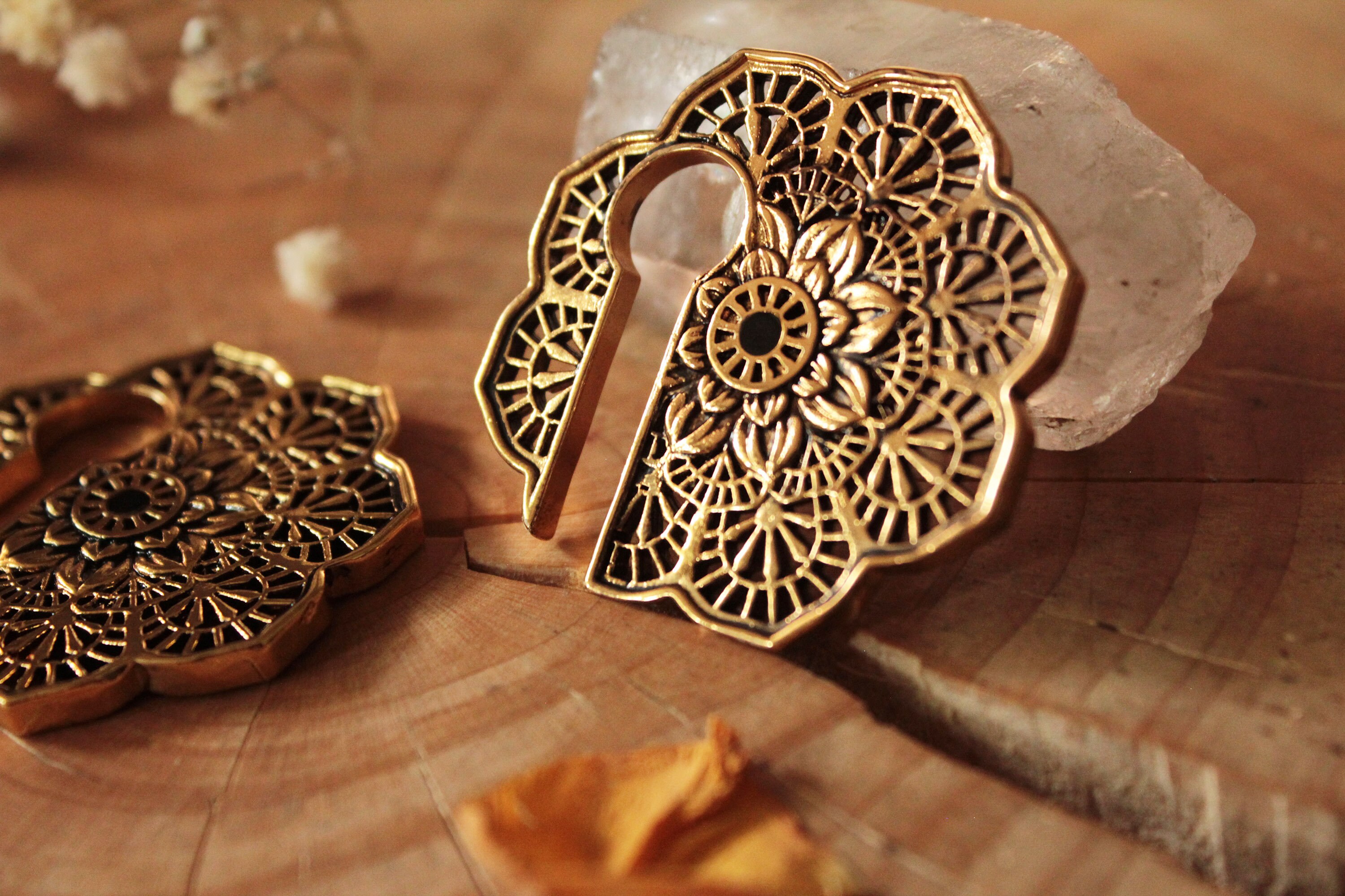 Mandala Keyhole Ear Weights 8mm Ear Hangers Gauges - Etsy UK